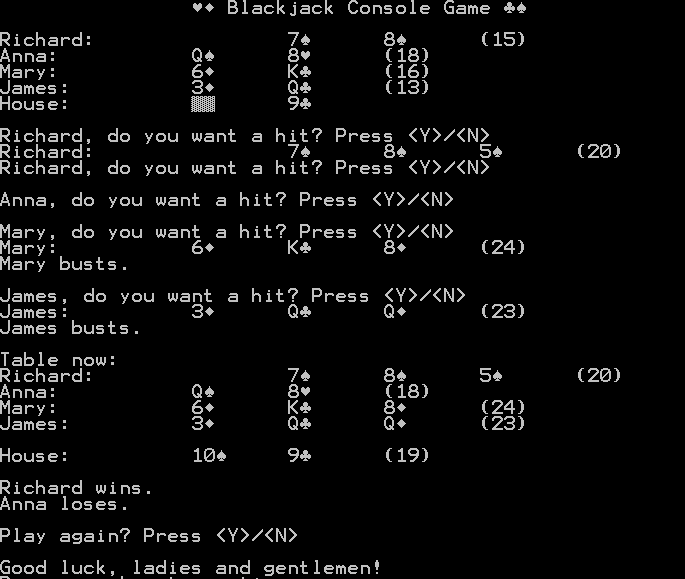 GitHub - septimomend/Blackjack: This is a simplified version of the ...