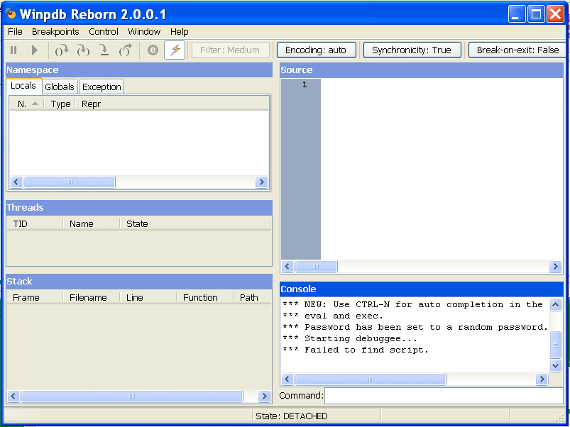 In Windows XP 32 bits Home (Python 3.4.3) · Issue #38 · bluebird75/winpdb · GitHub